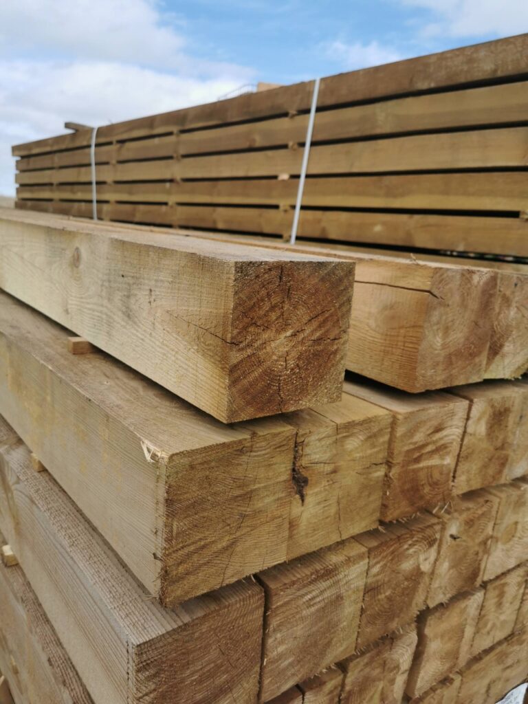 Treated Fence Post 150mm x150mm 3-6m - G&A Timber Aberdeen
